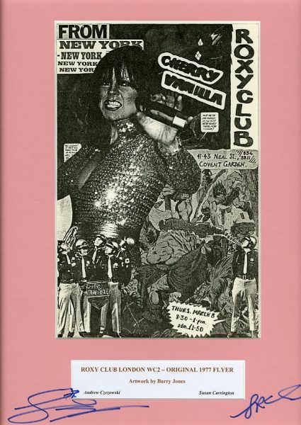 Original ROXY club London 1977 flyer Cherry Vanilla - The Roxy