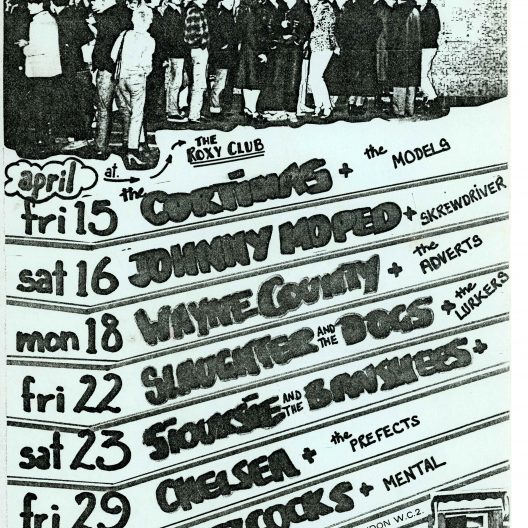 Original ROXY club London 1977 flyer Cherry Vanilla - The Roxy